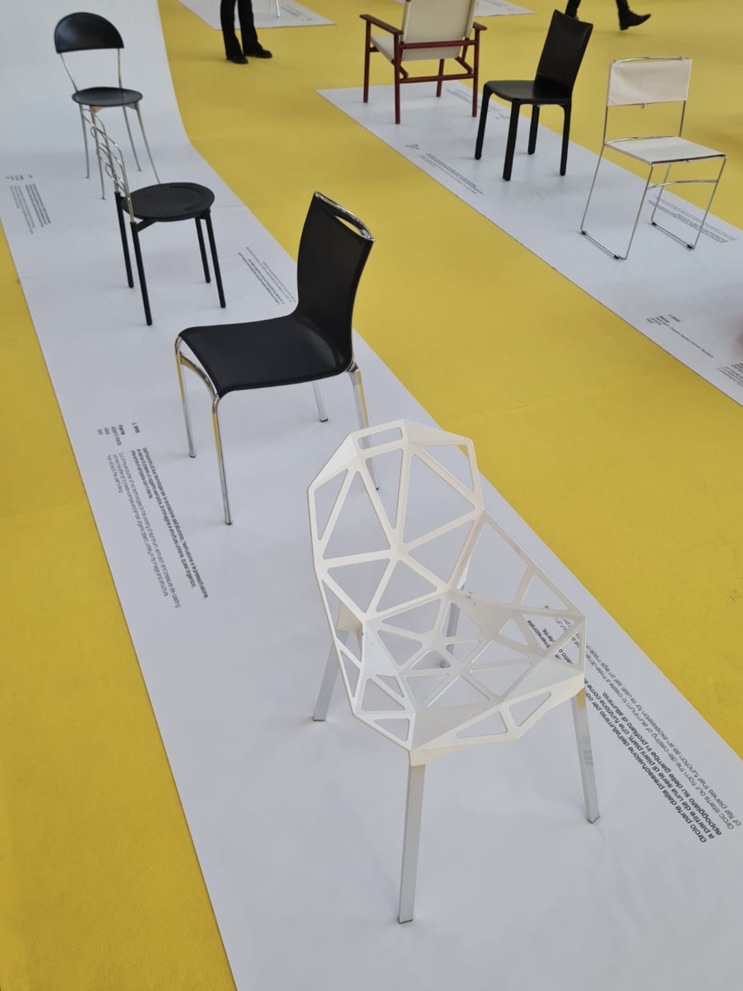 A selection of iconic Alias chairs at the centre of the “La sedia ...